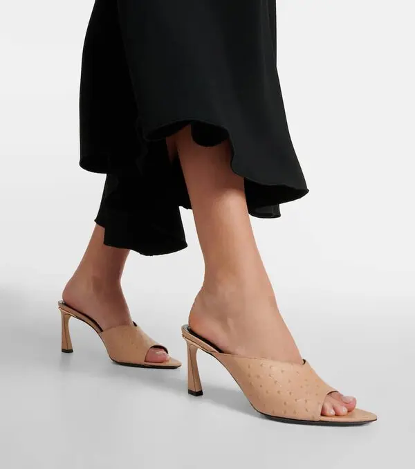 Victoria Beckham Leather Mules With Open Toe
