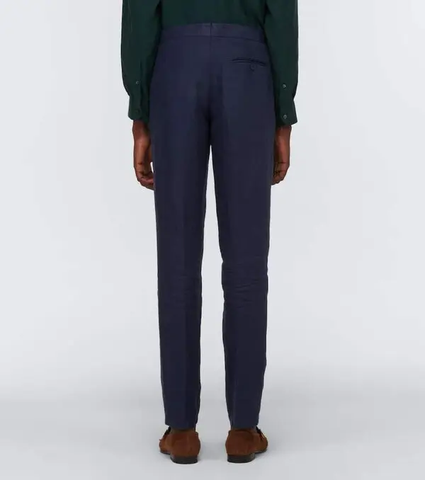 Orlebar Brown Griffon Linen Pants - Blue