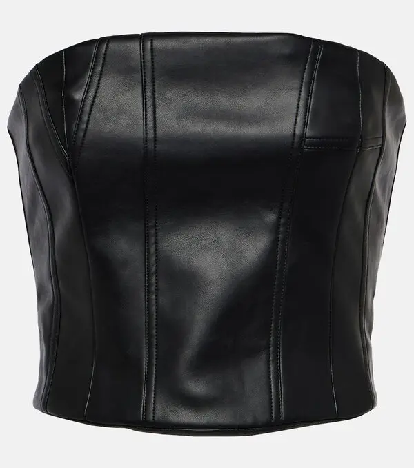 Amiri Zip-up Bustier Top - Black