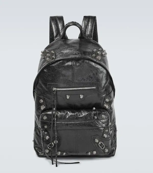 Balenciaga Le Cagole Leather Backpack - Black