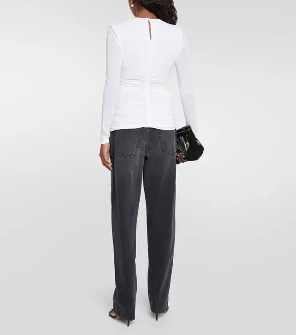 Isabel Marant Étoile Levona Cutout Ruched Jersey Top