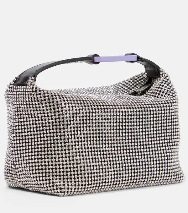 EERA Moonbag Embellished Mesh Pouch - Silver