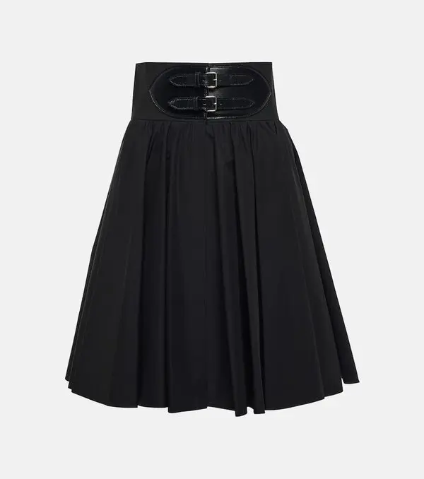 Alaïa Belted Cotton Skirt