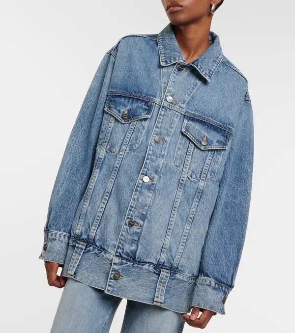 Khaite Grizzo Denim Trucker Jacket