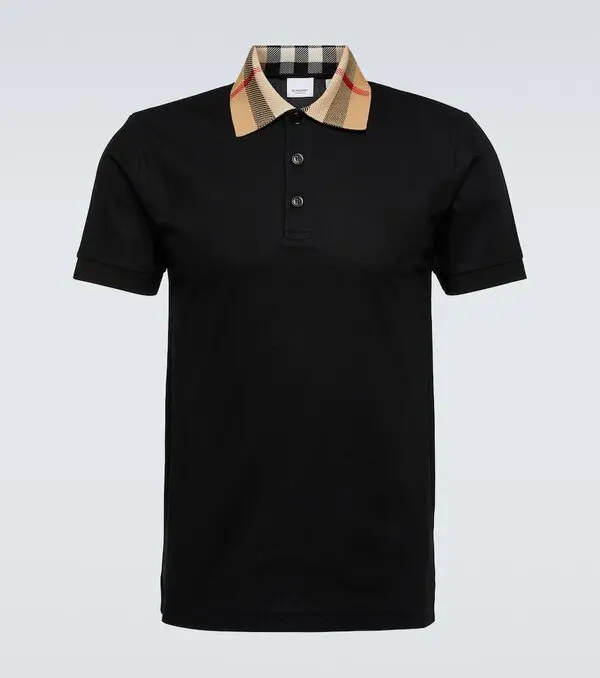 Burberry Check Cotton Pique Polo Shirt