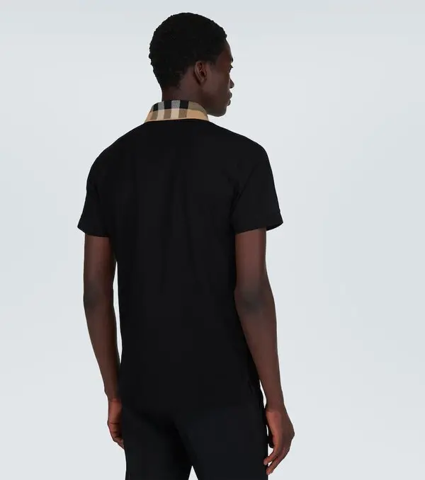 Burberry Check Cotton Pique Polo Shirt