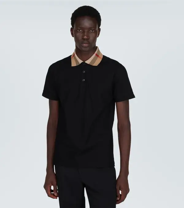 Burberry Check Cotton Pique Polo Shirt