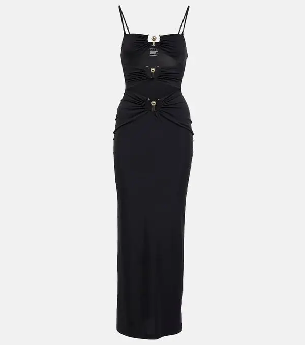 Christopher Esber Pierced Orbit Maxi Dress - Black