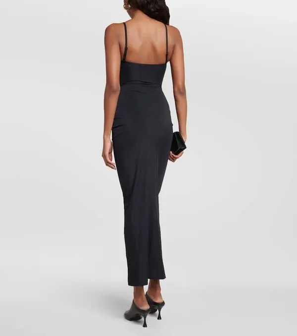 Christopher Esber Pierced Orbit Maxi Dress - Black