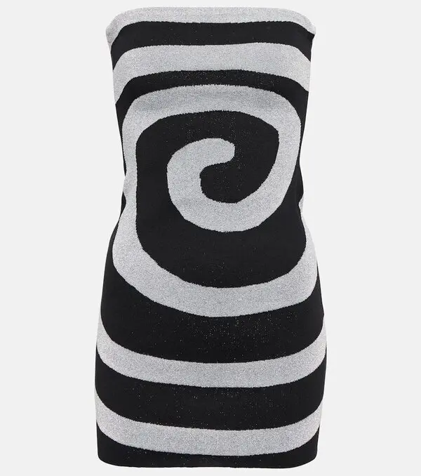 Staud Swirl Metallic Knit Minidress - Multicoloured