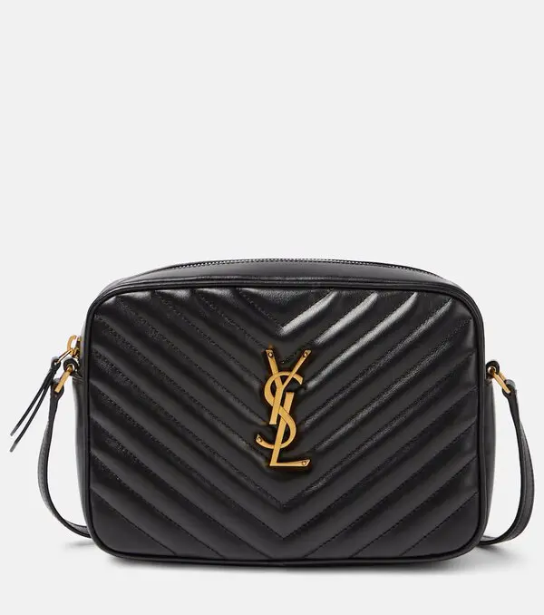 Saint Laurent Lou Camera Leather Crossbody Bag - Black