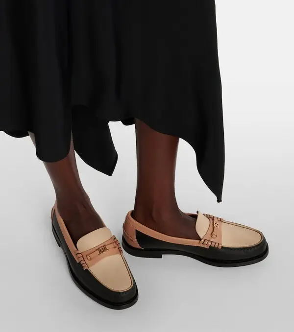 TOD'S Colorblocked Penny Loafers