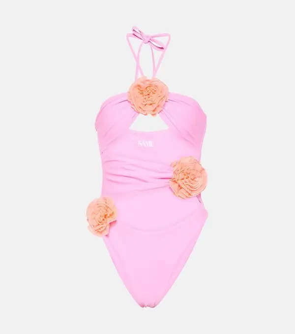 SAME Rose Cutout Swimsuit - Pink
