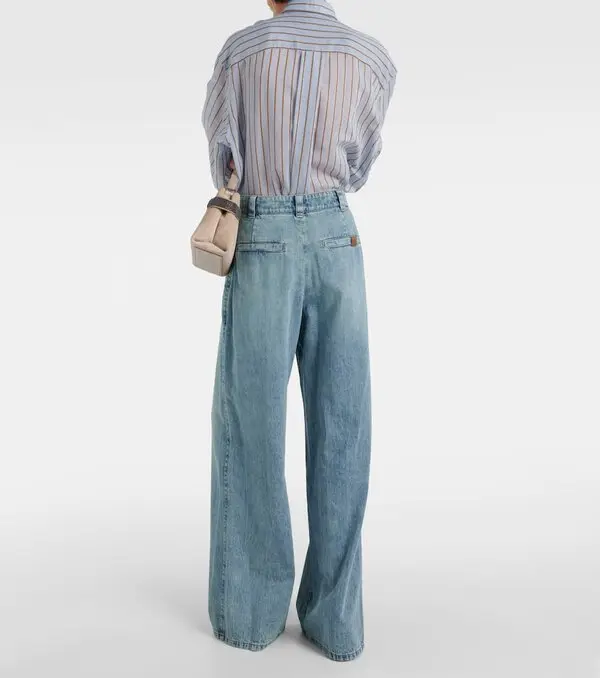 Brunello Cucinelli High-rise Wide-leg Jeans