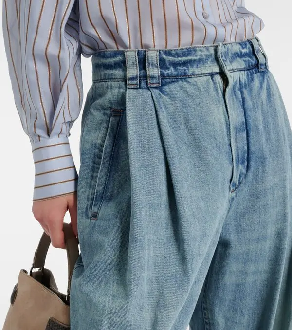 Brunello Cucinelli High-rise Wide-leg Jeans