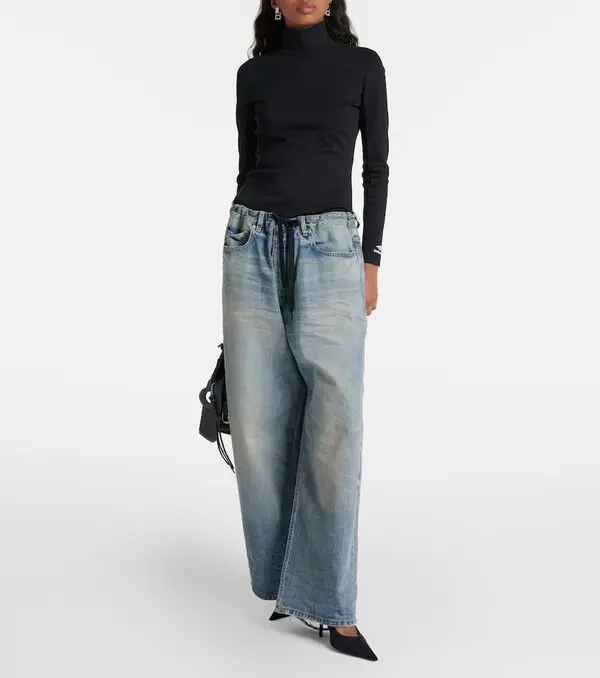 Balenciaga Mid-rise Wide-leg Jeans