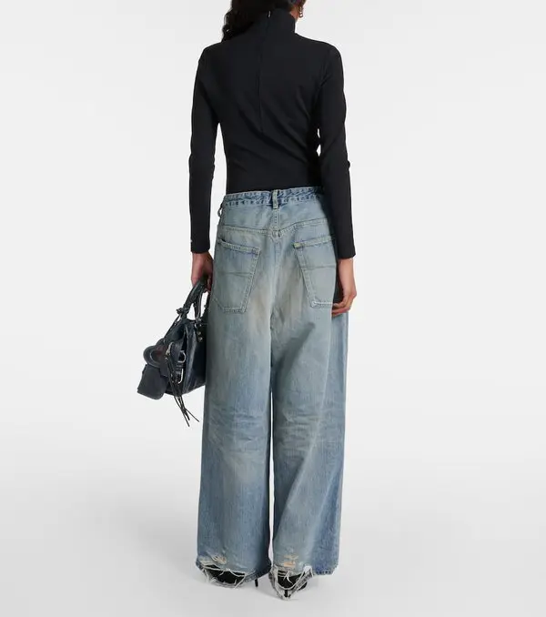 Balenciaga Mid-rise Wide-leg Jeans
