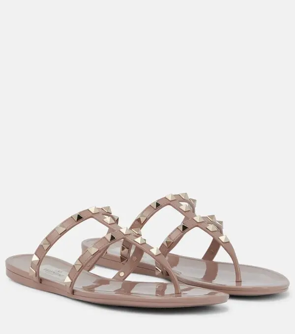 Valentino Garavani Rockstud Pvc Thong Sandals