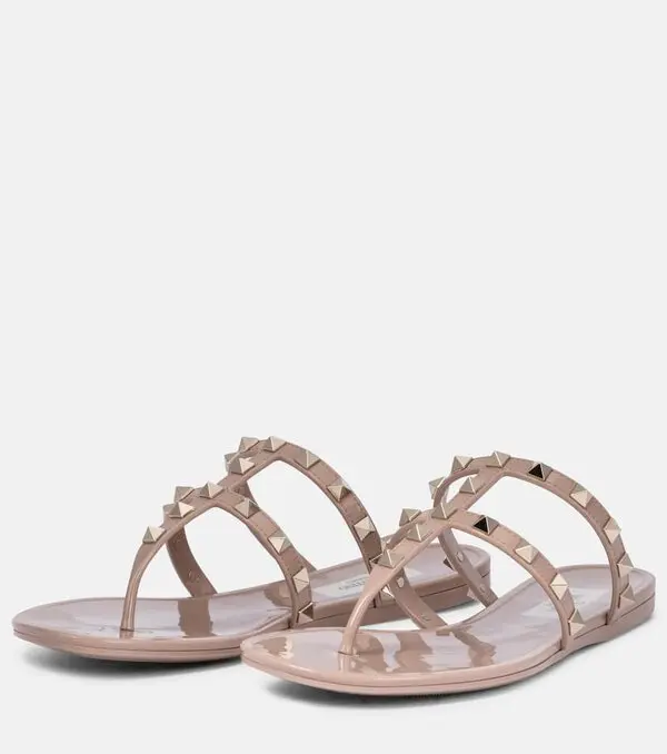Valentino Garavani Rockstud Pvc Thong Sandals