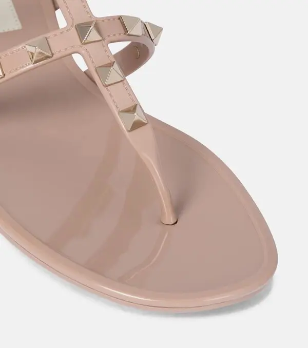 Valentino Garavani Rockstud Pvc Thong Sandals