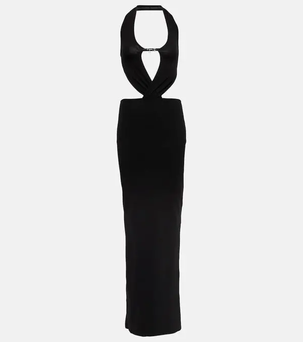 AYA MUSE Chain-detail Maxi Dress - Black