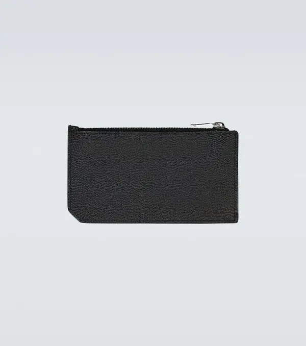 Saint Laurent Leather Id Card Case - Black