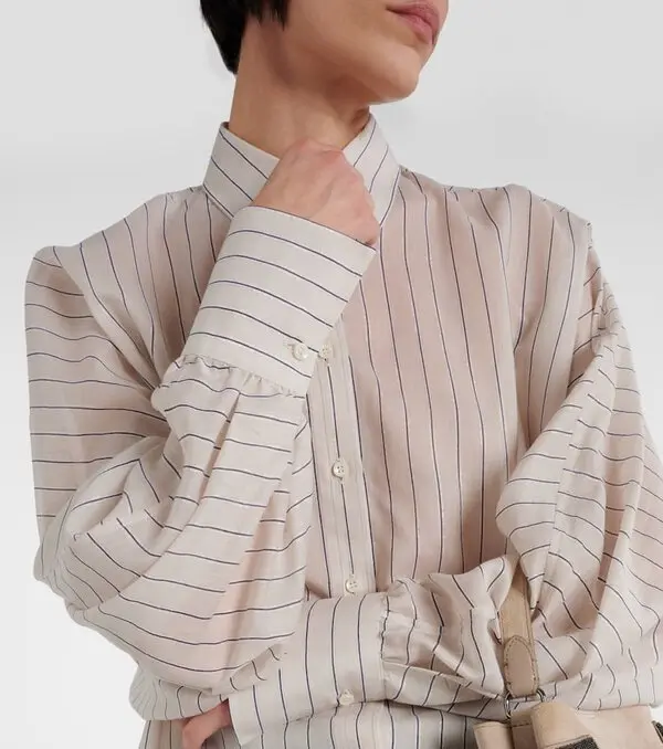 Brunello Cucinelli Cotton-blend Lamé Shirt