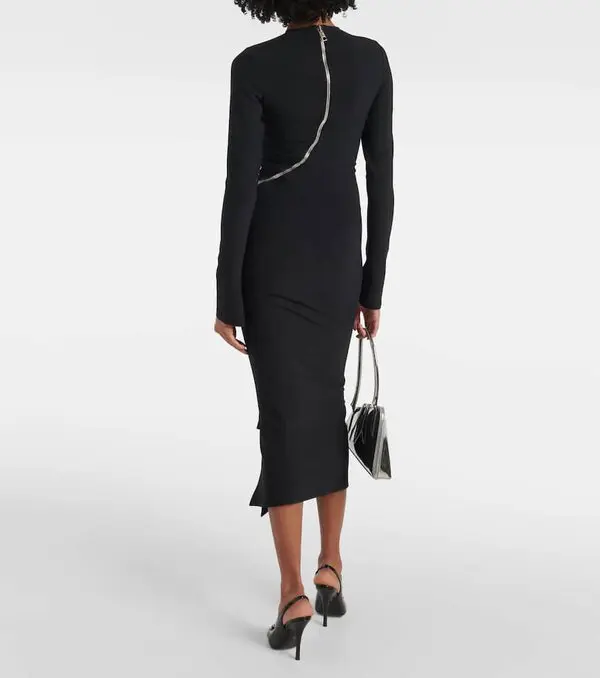 Attico Zip-up Midi Dress
