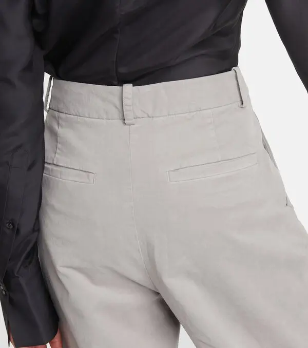 NILI LOTAN Flavie Cotton-blend Wide-leg Trousers