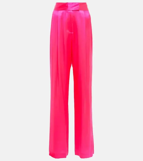 THE SEI High-rise Wide-leg Silk Pants