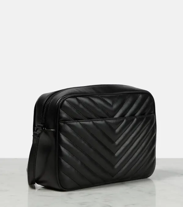 Saint Laurent Lou Camera Leather Crossbody Bag - Black
