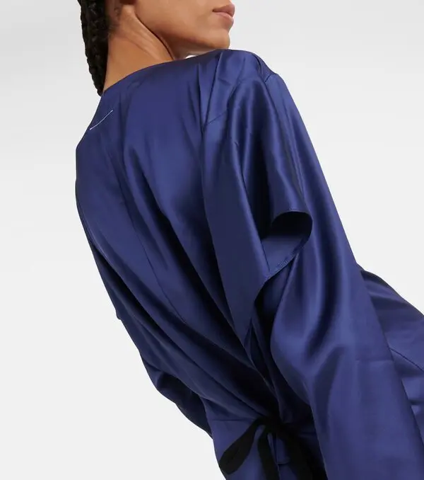 MAISON MARGIELA Draped Satin Midi Dress