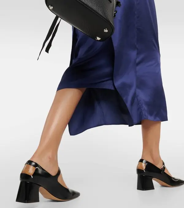 MAISON MARGIELA Draped Satin Midi Dress