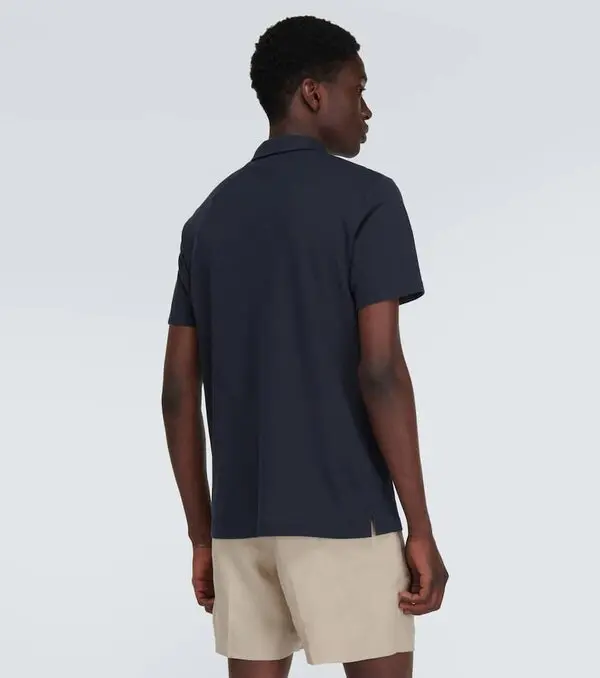 Sunspel Riviera Cotton Polo Shirt - Blue