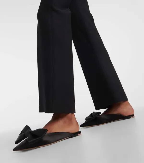 Valentino Garavani Un Chateau Bow Satin Mules