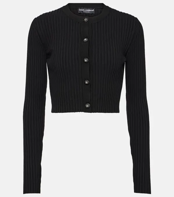 Dolce & Gabbana Ribbed-knit Cropped Cardigan