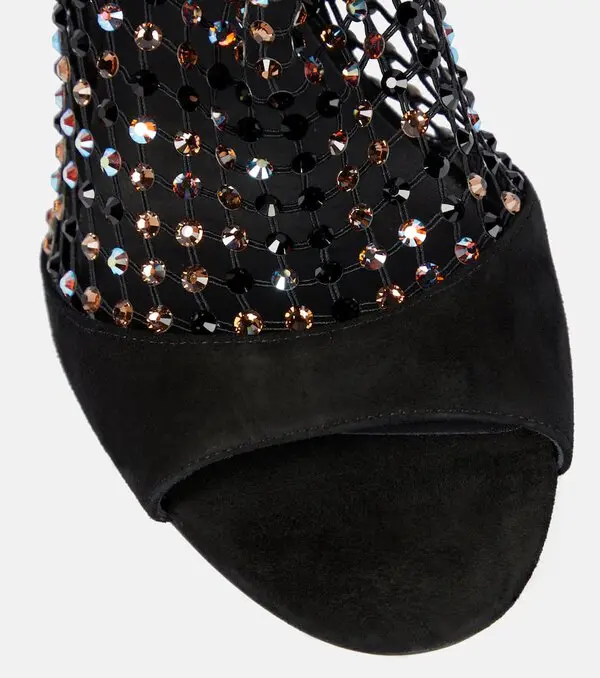 Rene Caovilla Galaxia Embellished Suede Sandals