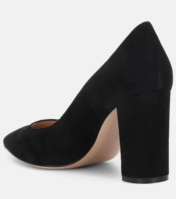 GIANVITO ROSSI Piper 85 Suede Pumps - Black