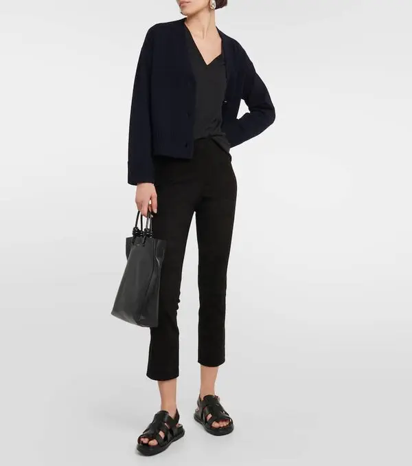 Vince Cotton V-neck T-shirt - Black