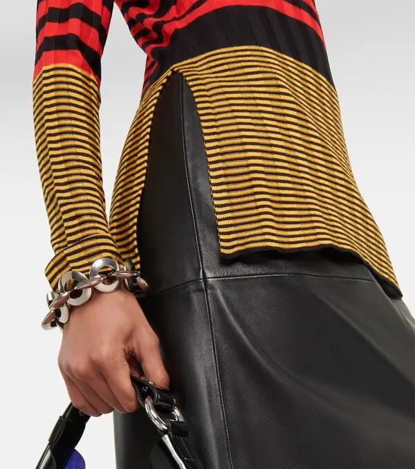 Proenza Schouler White Label Slinky Stripe Long Sleeve Sweater