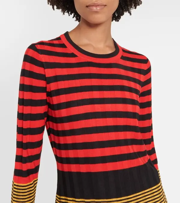 Proenza Schouler White Label Slinky Stripe Long Sleeve Sweater
