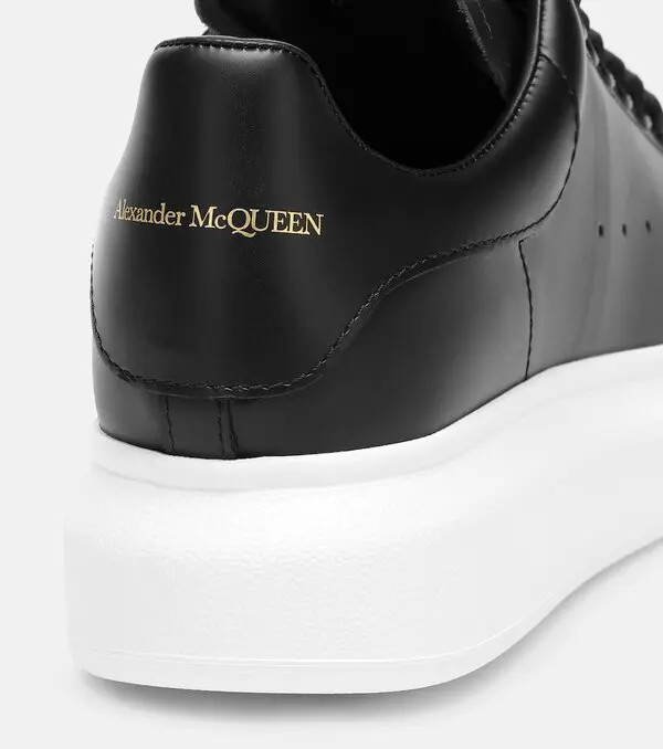 Alexander McQueen Oversized Leather Sneakers - Black