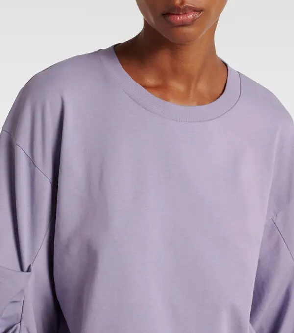 Dries Van Noten Ruched Cotton Jersey Sweatshirt