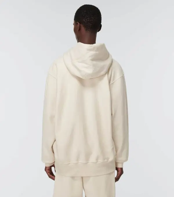 LES TIEN Cropped Hooded Sweatshirt - Neutrals