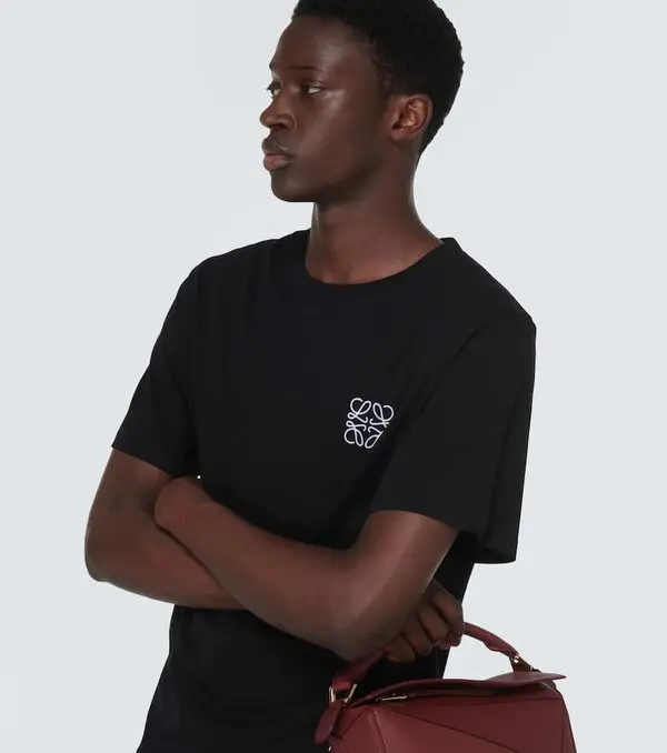Loewe Anagram Cotton Jersey T-shirt - Black