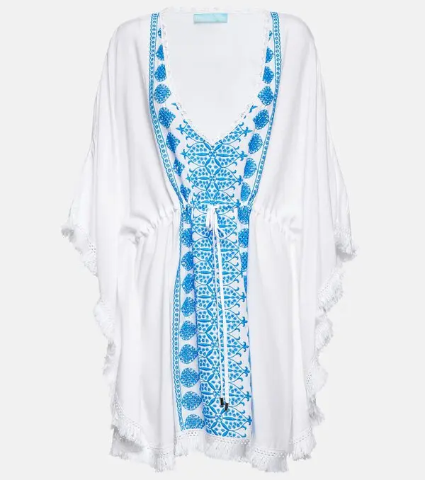 Melissa Odabash Isabelle Embroidered Minidress - Blue