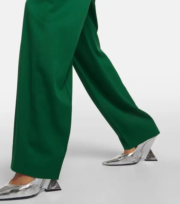Attico Wide-leg Wool-blend Trousers