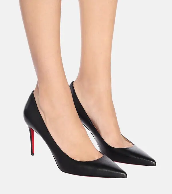 CHRISTIAN LOUBOUTIN Kate 85 Leather Pumps - Black