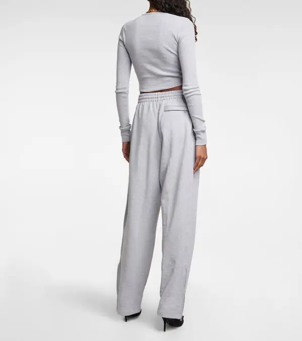 Wardrobe.NYC X Hailey Bieber Wide-leg Cotton Sweatpants - Grey