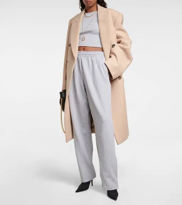 Wardrobe.NYC X Hailey Bieber Wide-leg Cotton Sweatpants - Grey